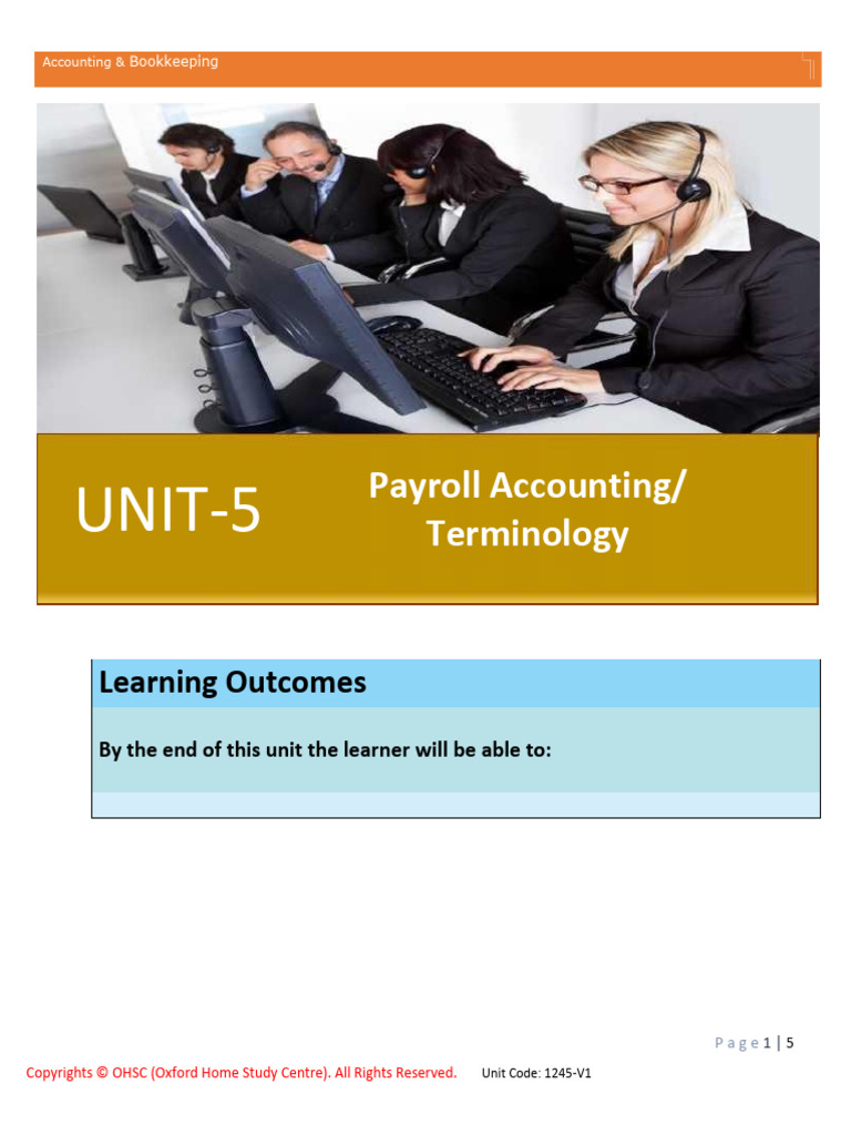 1706794267unit 5 1245-V1 Payroll Accounting Terminology | PDF | Payroll ...