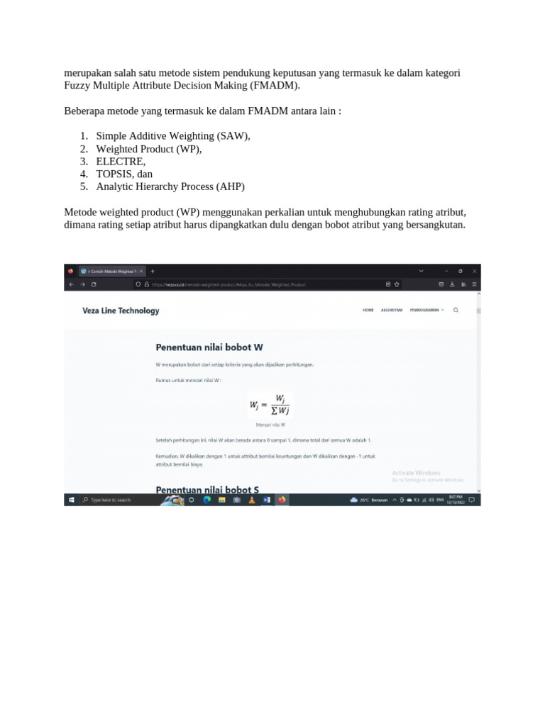 Weight Product Rumus | PDF