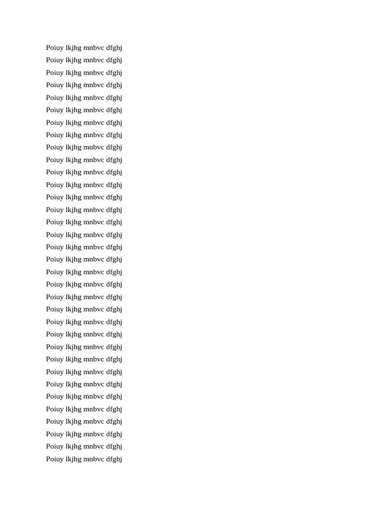 Poiuy lkjhg mnbvc dfghj | PDF