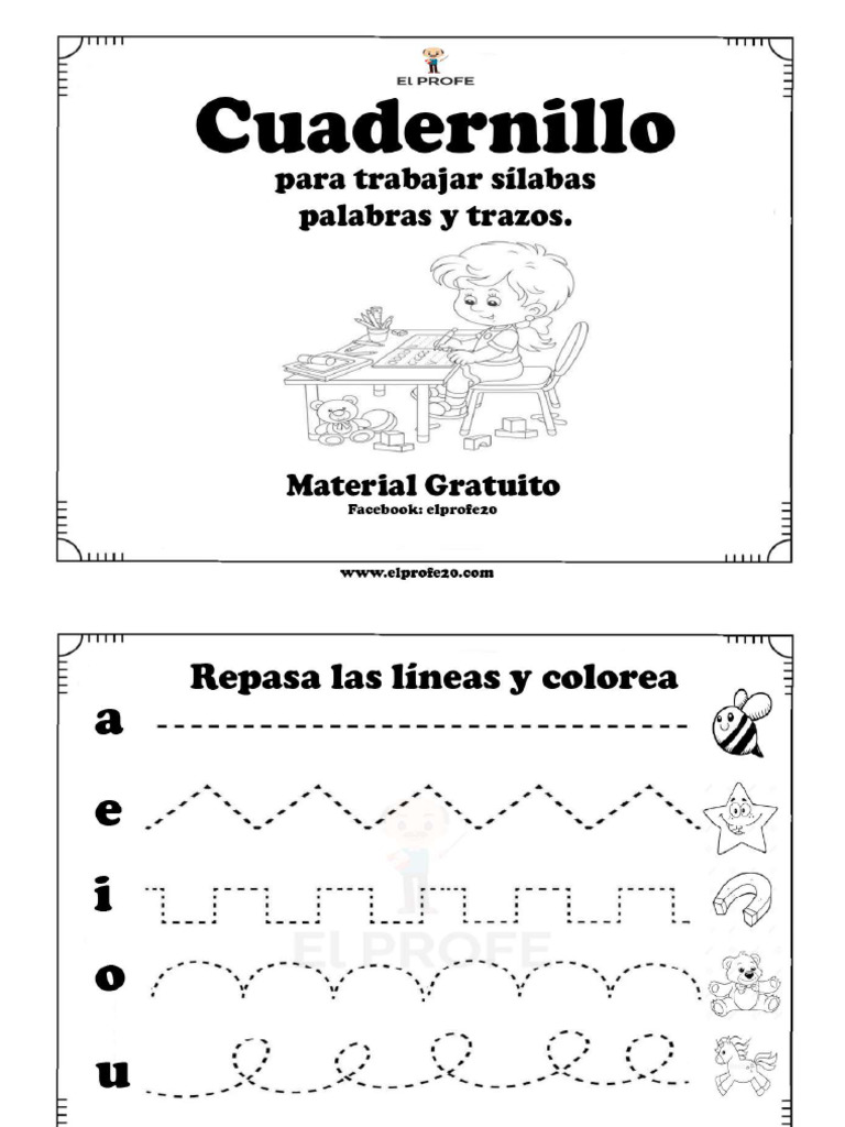 Cuadernillo para Trabajar Sílabas Palabras Trazos | PDF