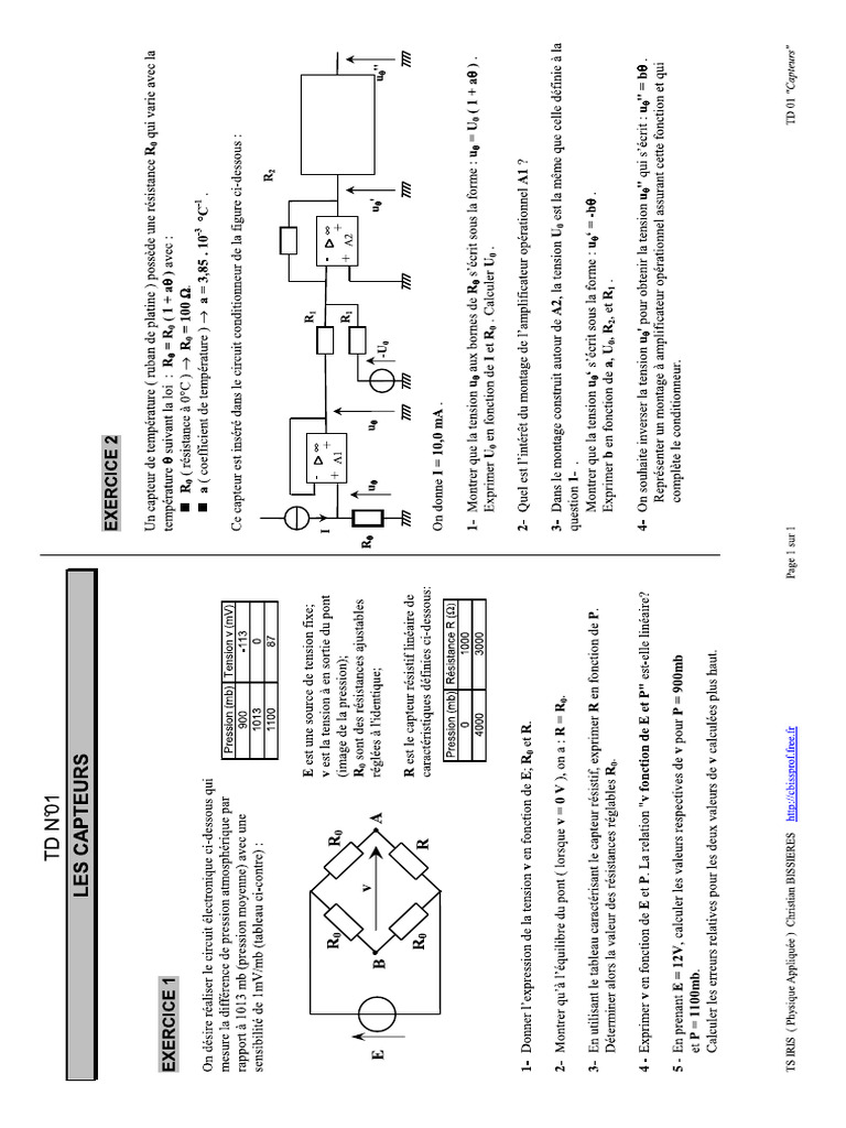 TD 01 Capteurs | PDF