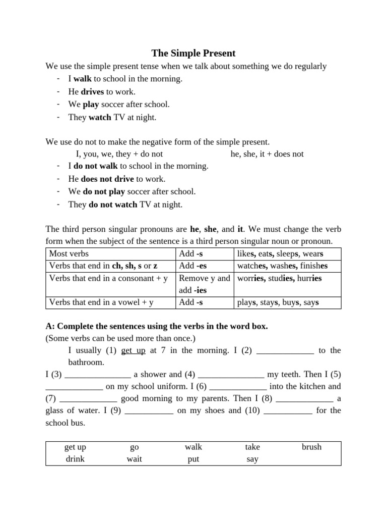 Present Simple + Continuous | PDF | Grammatical Number | Verb