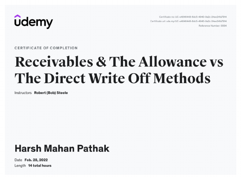Receivables & The Allowance Vs The Direct Write Off Methods | PDF