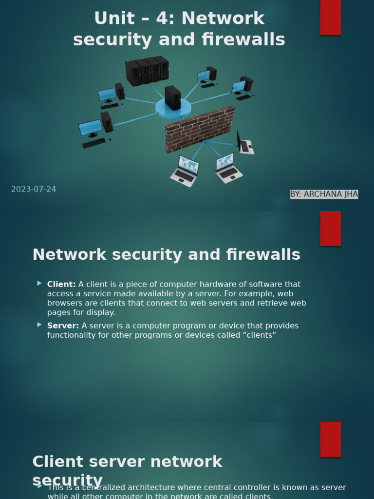 Unit - 4 Network Security and Firewalls | PDF | Public Key Cryptography ...