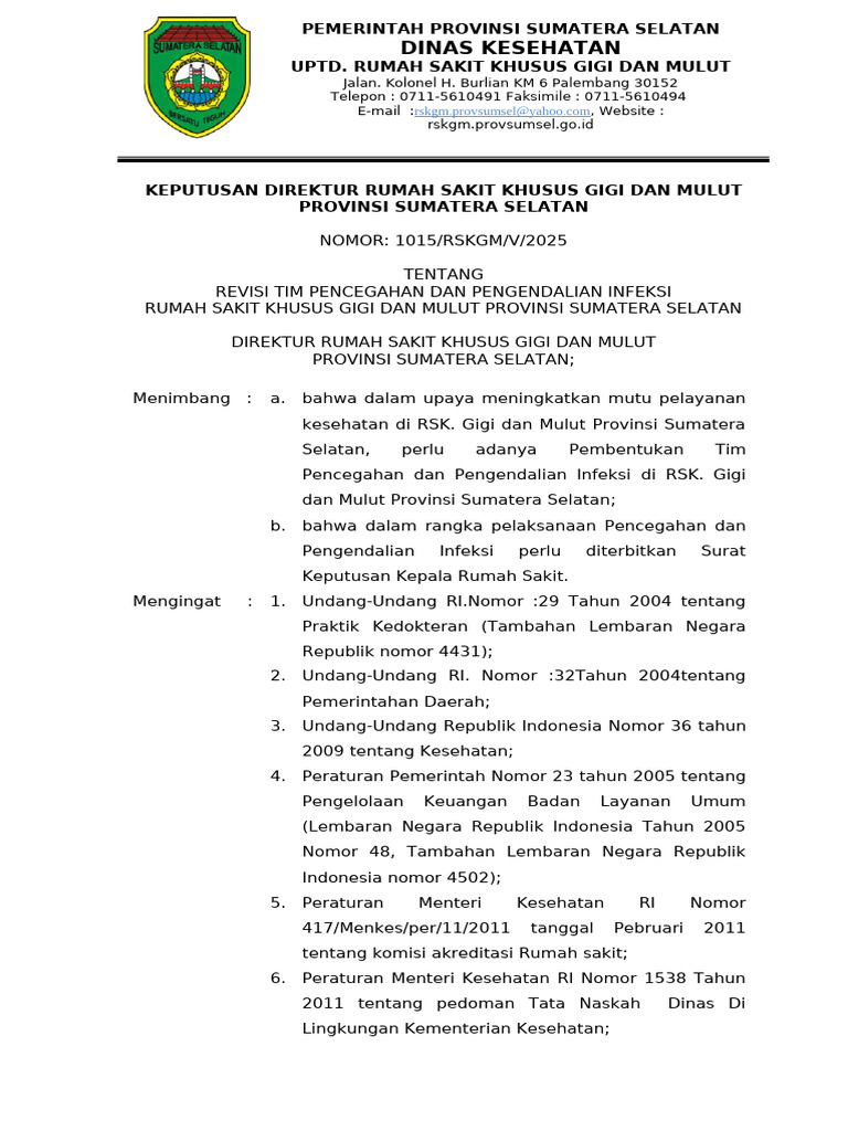 SK Revisi Tim PPI 2025 | PDF