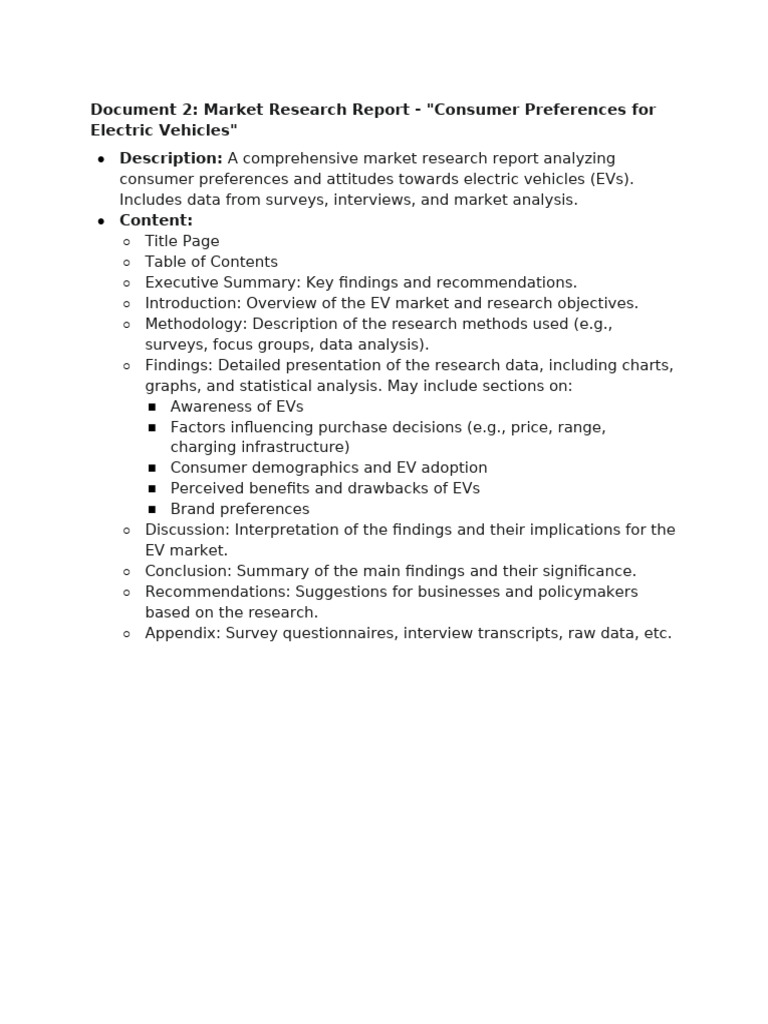 Consumer Preferences for Electric Vehicles | PDF