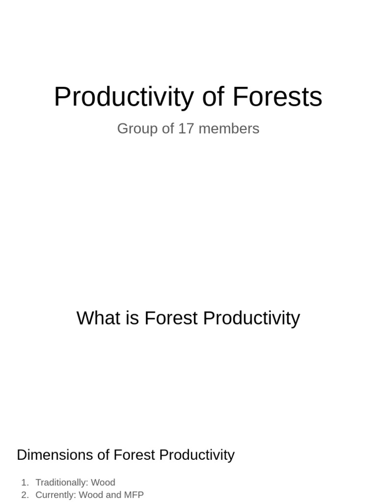 Productivity of Forests | PDF