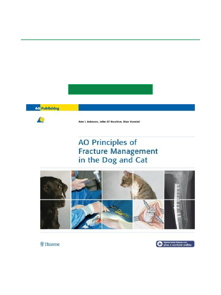 AO Principles of Fracture Management in The Dog and Cat, 1st Edition Updated Edition Download ...