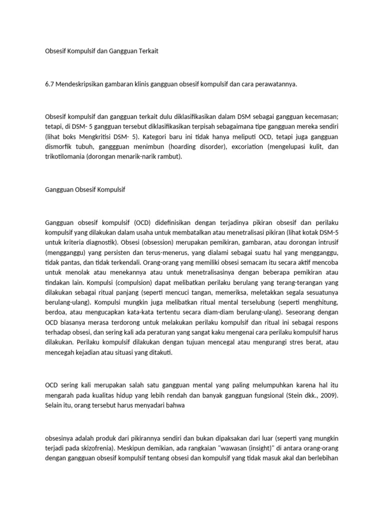 Gangguan Ocd | PDF