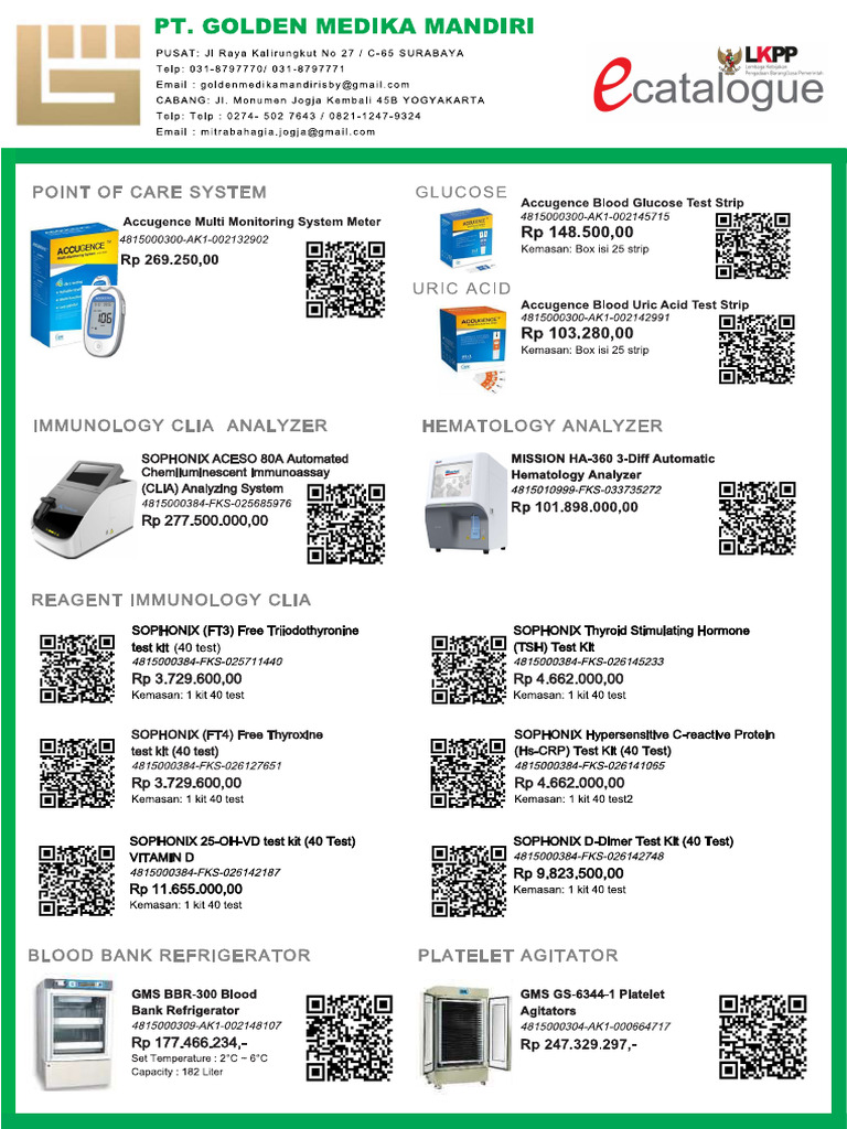 Brosur E-Cat Produk PT Golden Medika | PDF