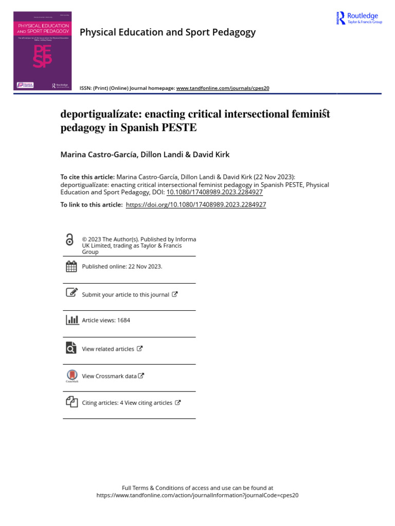Deportigual Zate Enacting Critical Intersectional Feminist Pedagogy in ...