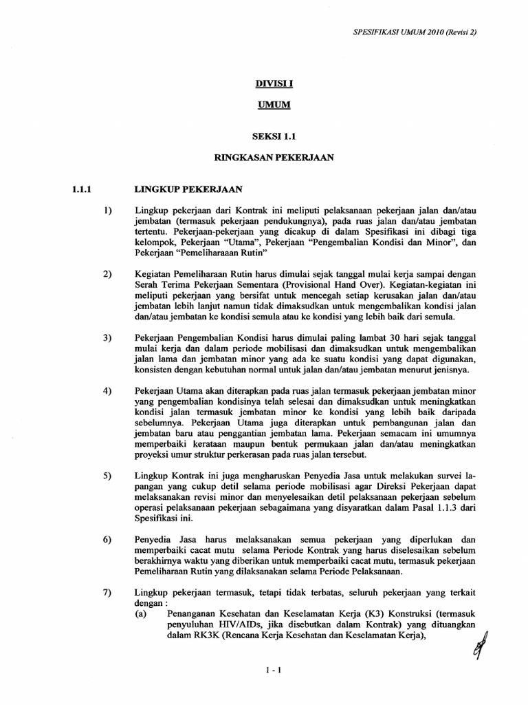 Divisi-1 Spek Des 2010 R2 | PDF