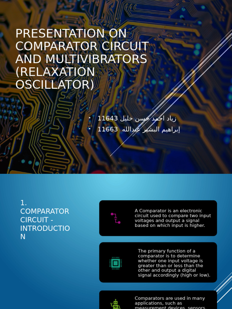 Comparator Circuit and Multivibrators Presentation | PDF | Electronic ...