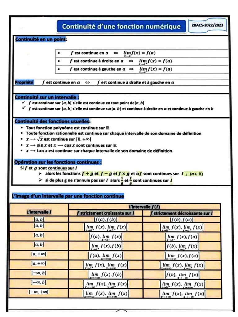 Résumé Du Cours de Math.2bac PC 2025 | PDF