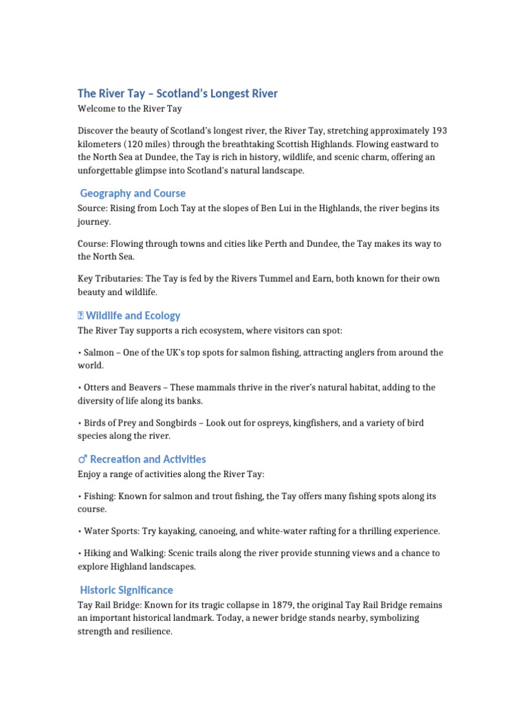 River Tay Leaflet | PDF