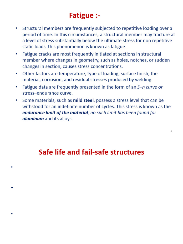 Unit 3 - Fatigue in Aircraft | PDF | Fatigue (Material) | Fracture ...