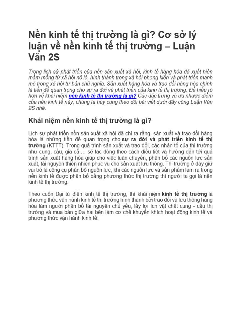 S Hinh Thanh Va Phat Trin Ca NN Kinh | PDF