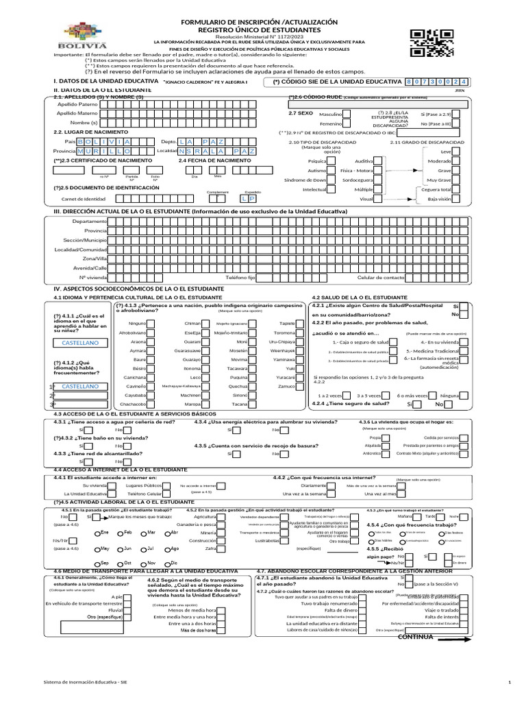 Form - Rude Primaria 2025 (1) | PDF