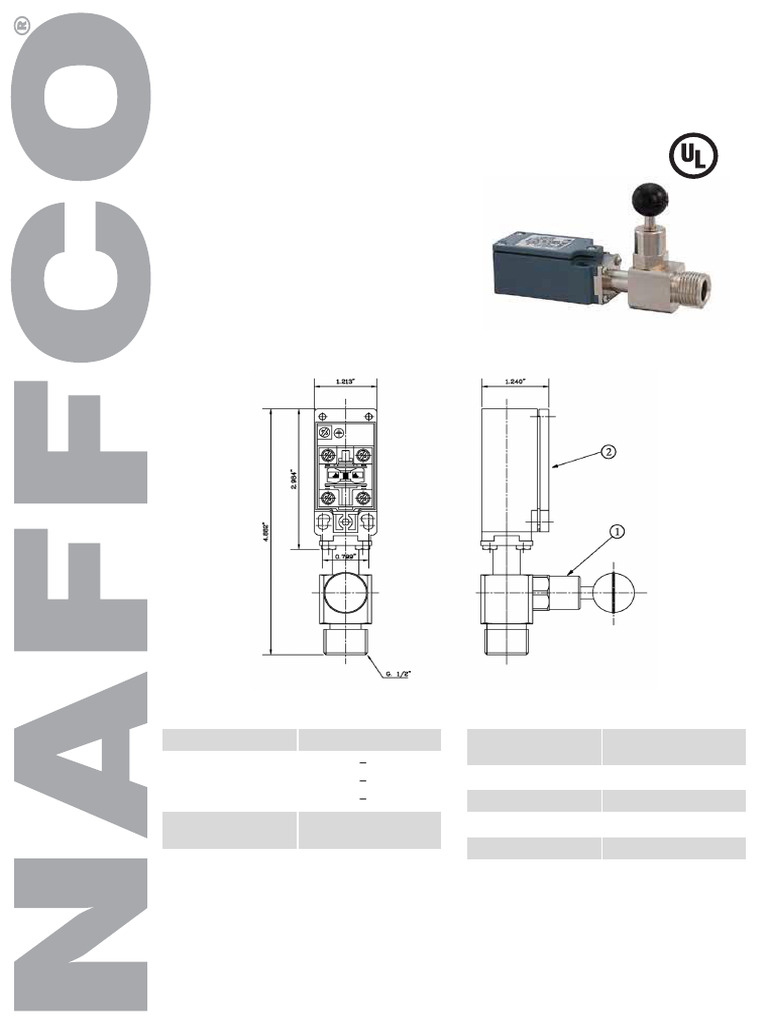 Manifold Pressure Switch NF PSM 1600 | PDF | Switch | Electric Power