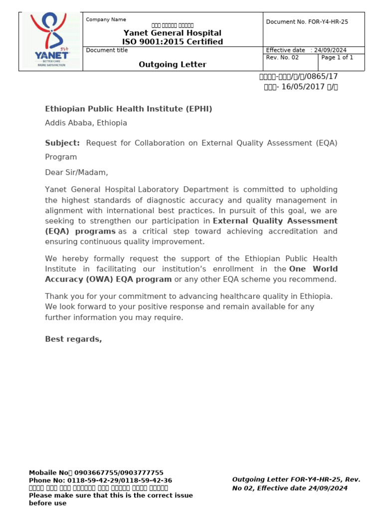 Letter to EPHI | PDF