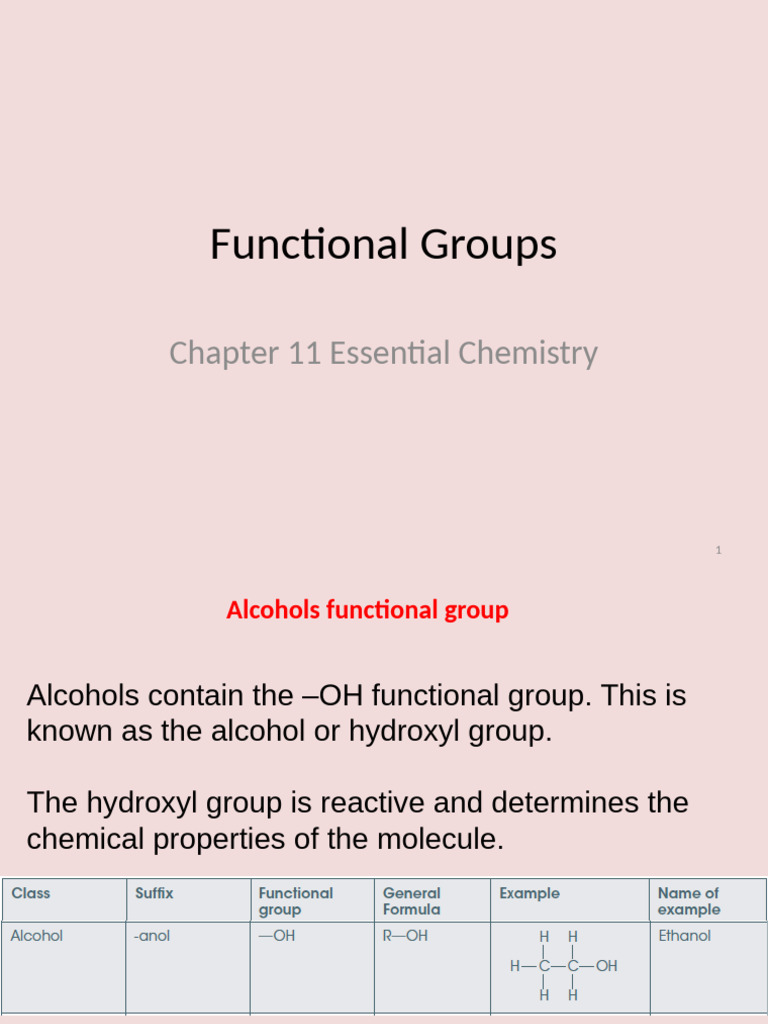 Functional Groups | PDF | Ester | Amine
