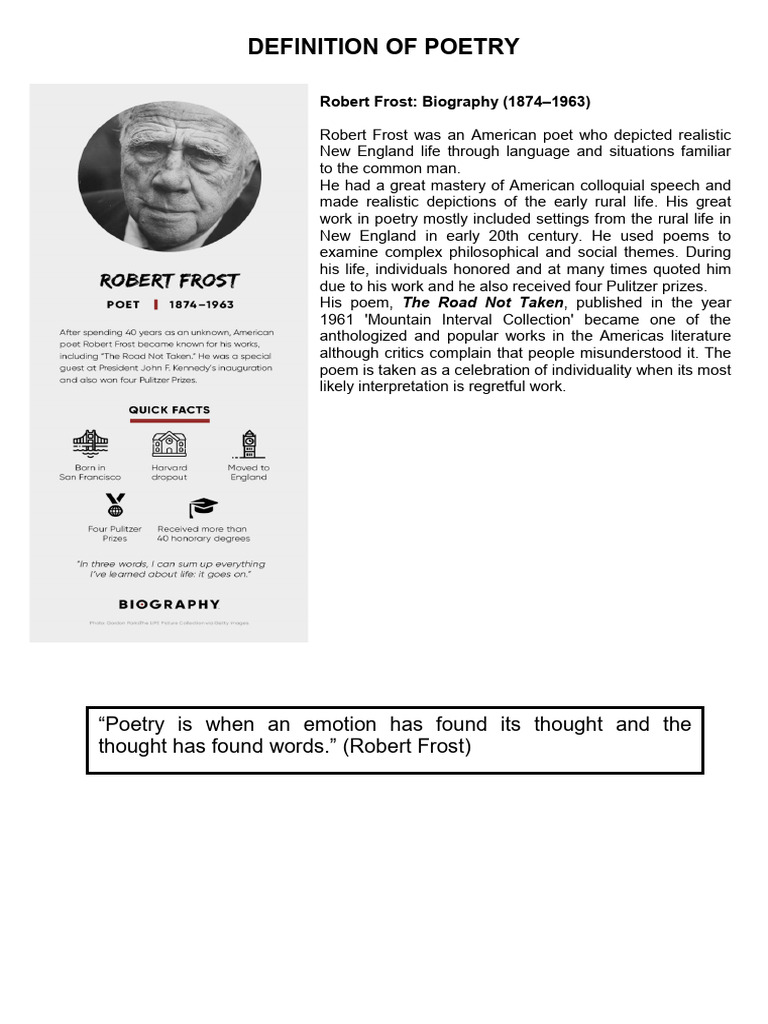 Definition of Poetry by Robert Frost | PDF
