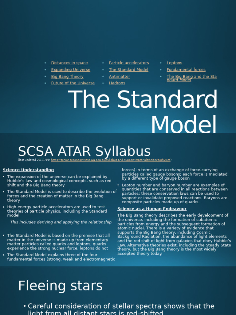 2021 The Standard Model | PDF | Big Bang | Universe