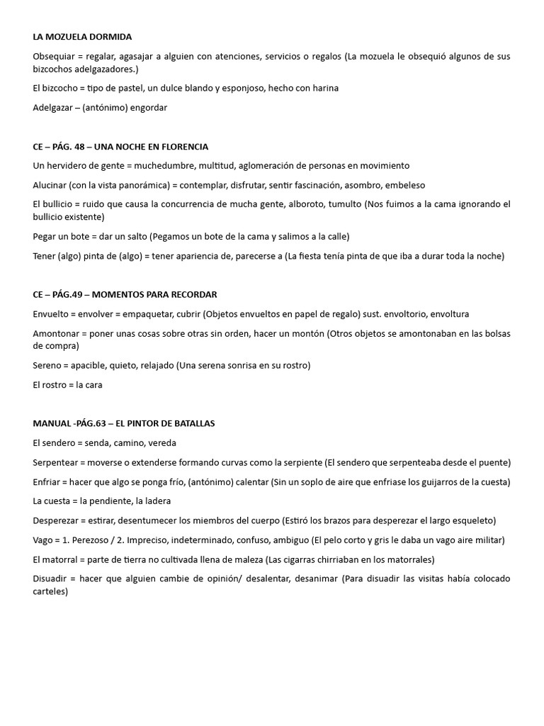 Vocabulario Cuentos | PDF