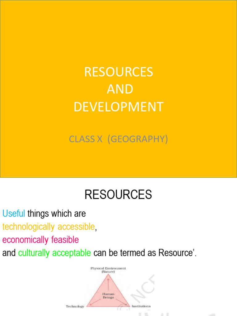 Resource and Development Class X PPT Geo | PDF | Soil | Desert