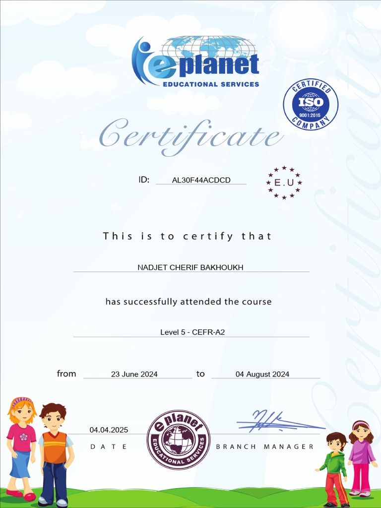 Certificate Kids PDFPrint | PDF