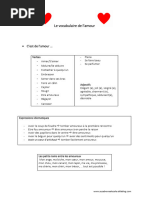 Lexique: Thème de L'amour | PDF