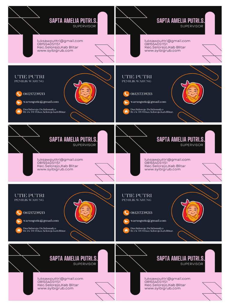 Kartu Nama 1 - Clr-A4 | PDF