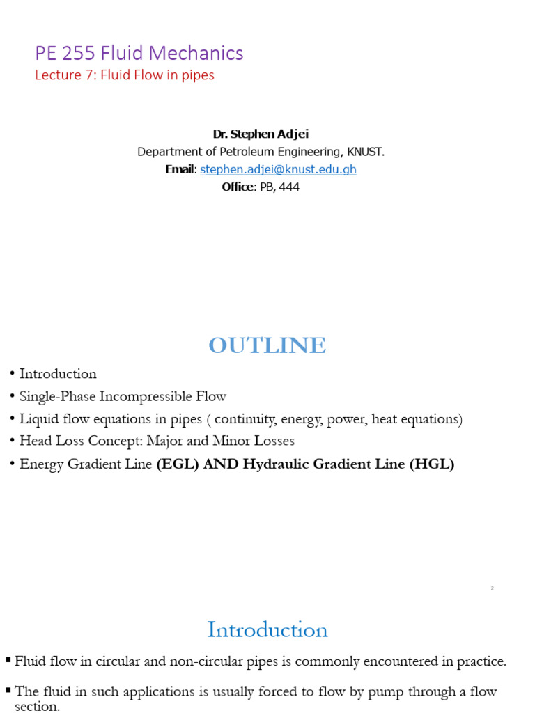 8 Fluid Flow in Pipes - 7 | PDF | Reynolds Number | Fluid Dynamics