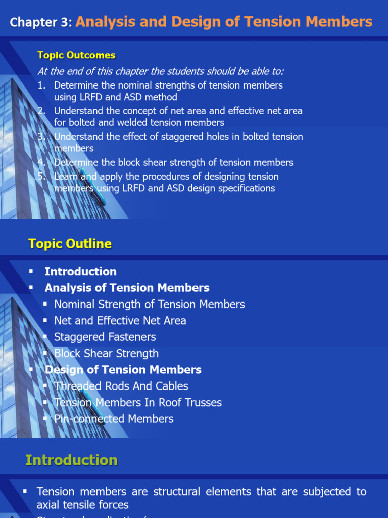 Tension Member Analysis and Design | PDF | Strength Of Materials ...