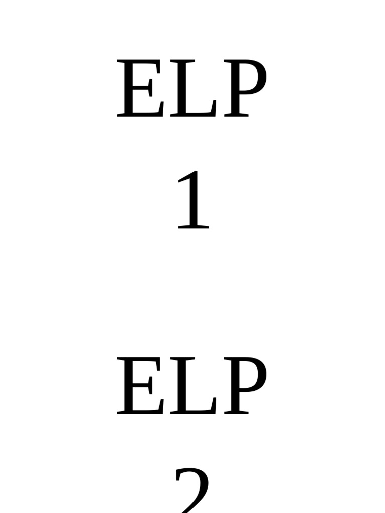 Elp | PDF