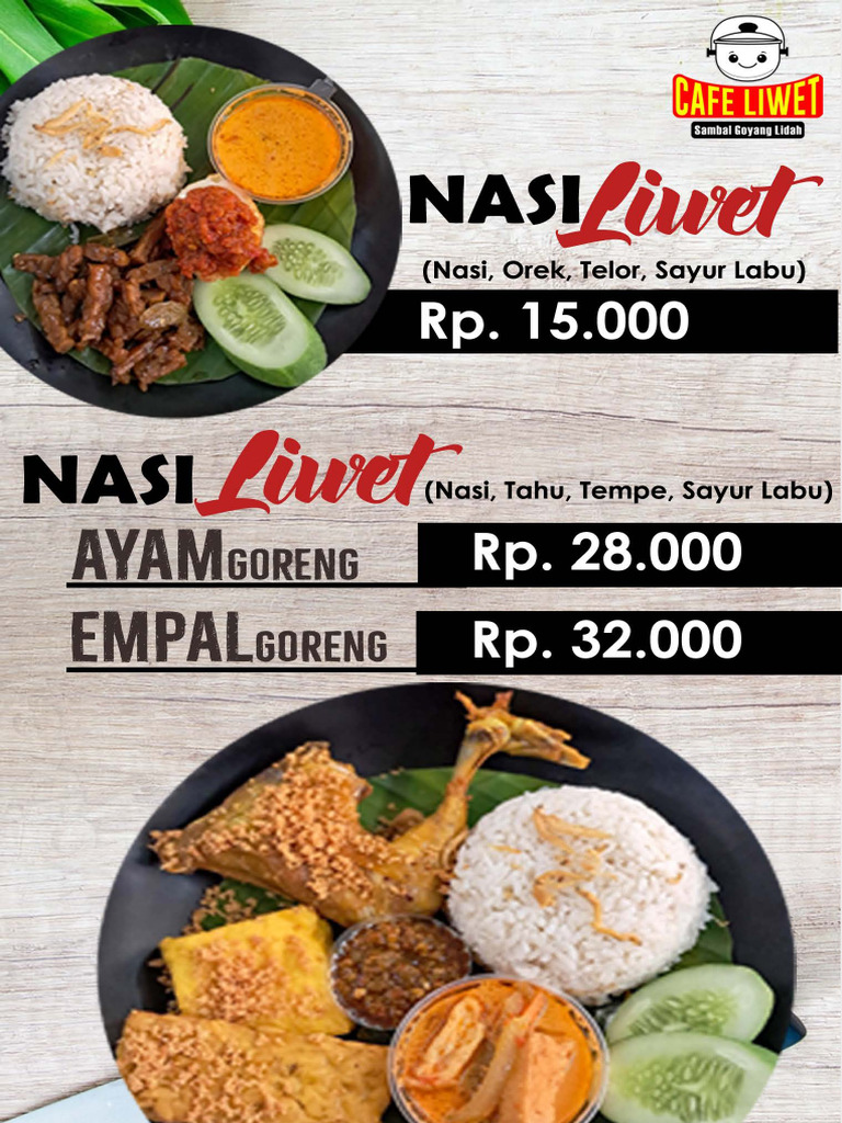 Menu Cafe Liwet 2025 | PDF