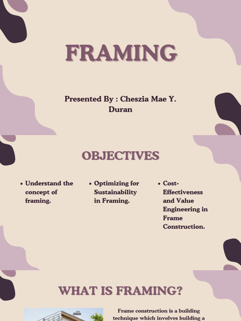 DURAN, CHESZIA MAE - Framing PDF | PDF | Framing (Construction) | Real Estate