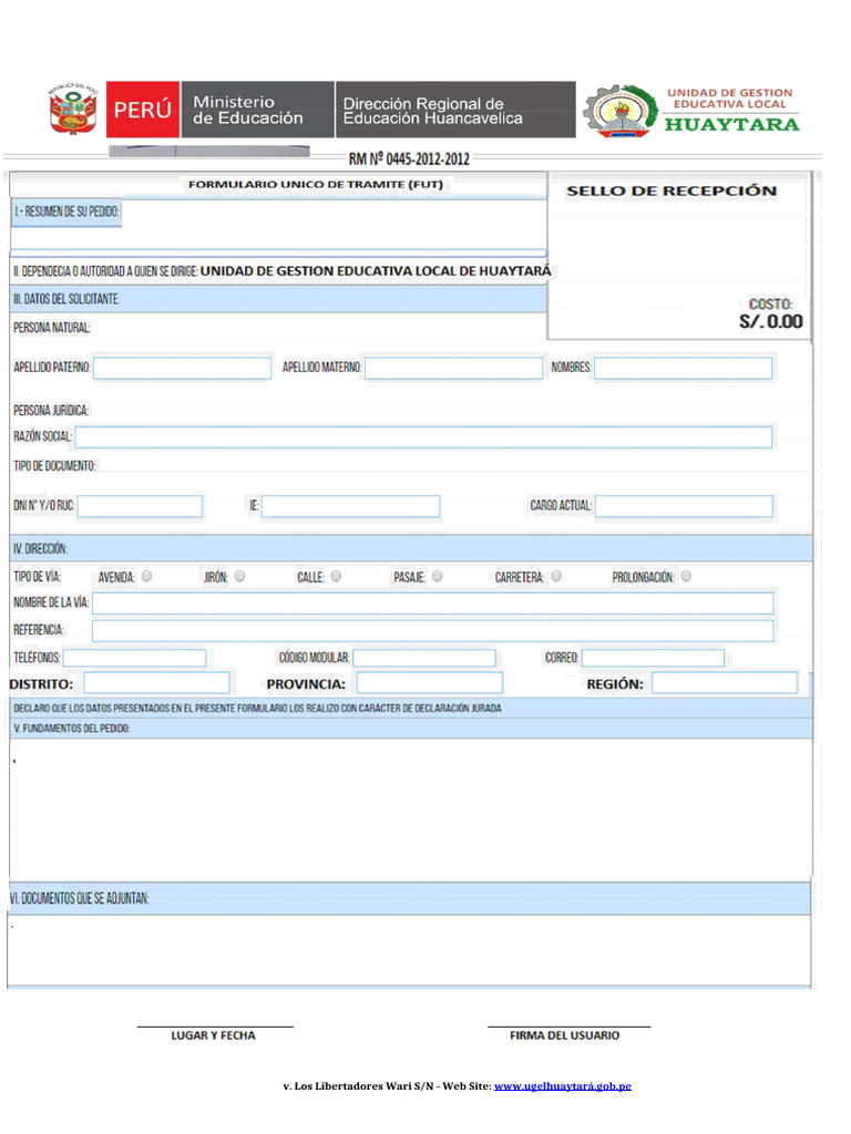 FUT - UGEL - Huaytara | PDF