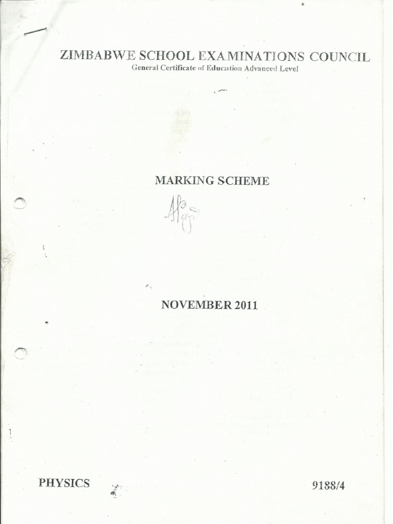 MS 11 Nov 9188-4 Physics | PDF