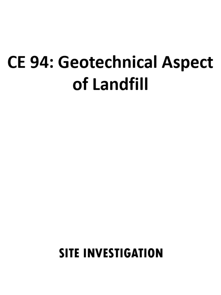 Lecture 5 - Regulations and Criteria For Landfill Siting Part 2 | PDF ...
