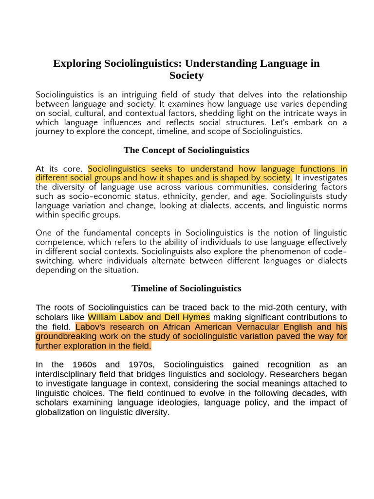 Exploring Sociolinguistics Contents | PDF | Sociolinguistics | Linguistics