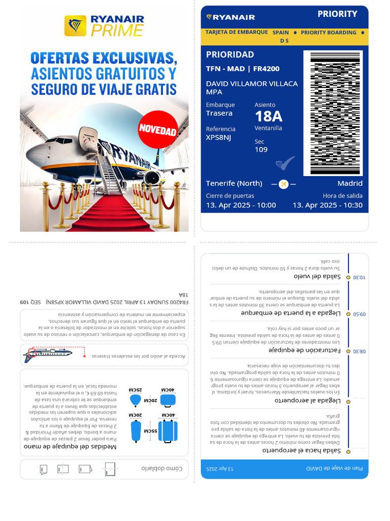 Boarding Pass 1463 | PDF | Aviación | Aeronave