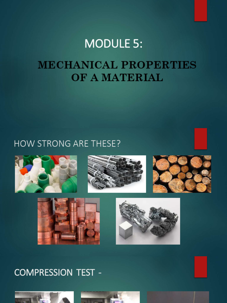 Mechanical Properties: Compression vs. Tension Tests | PDF ...