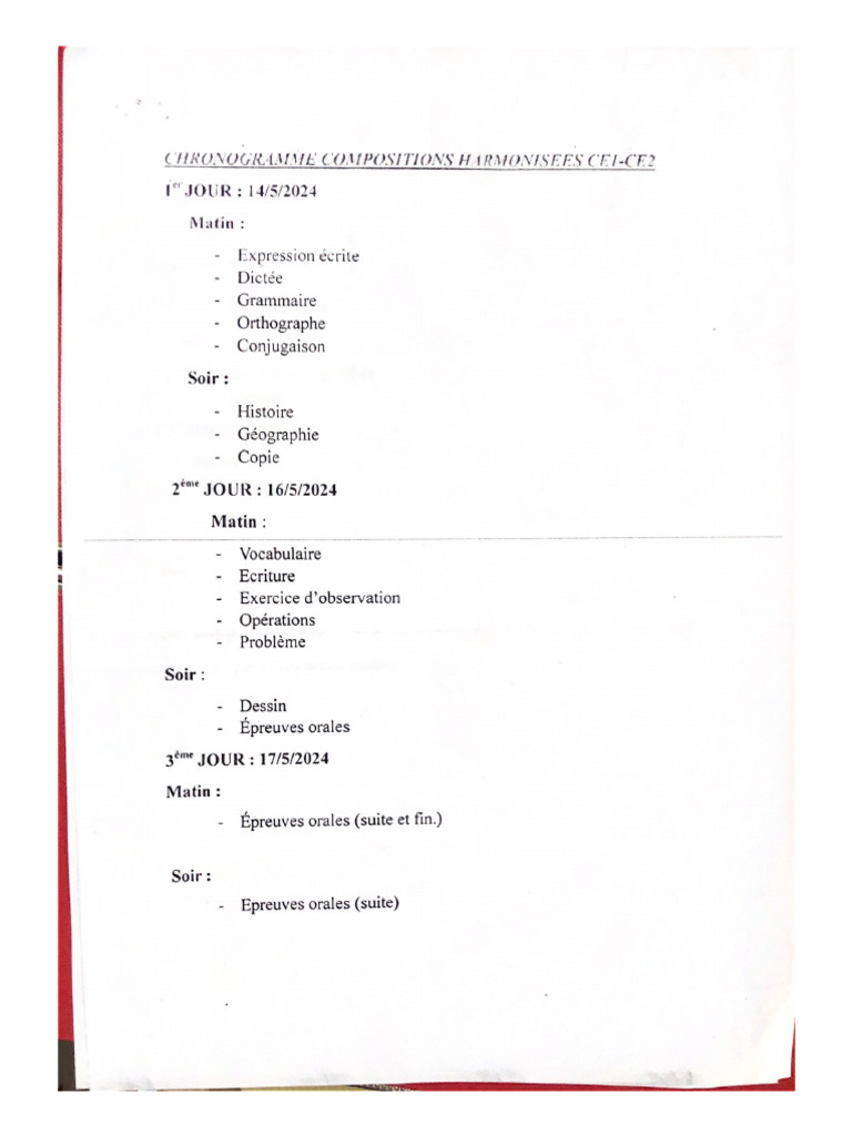 CHRONOGRAMME COMPOSITIONS HARMONISEES CEL-CE2 | PDF
