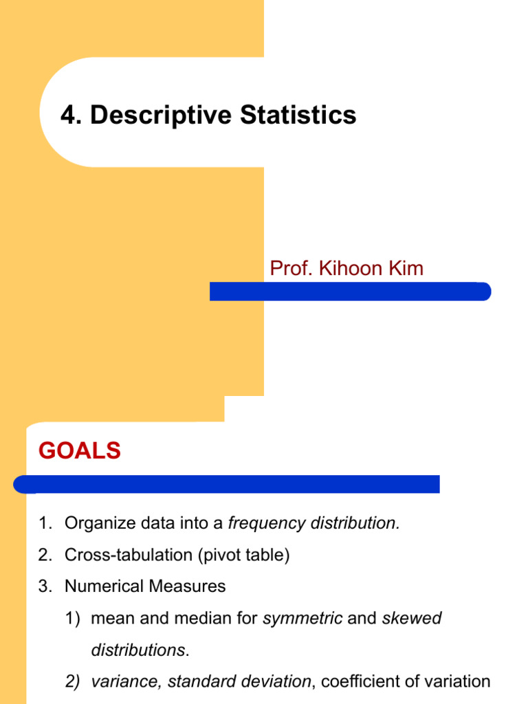 Descriptive Statistics | PDF | Quartile | Variance