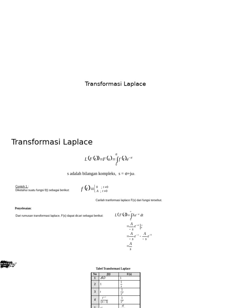 Penyelesaian PDB Transformasi Laplace | PDF