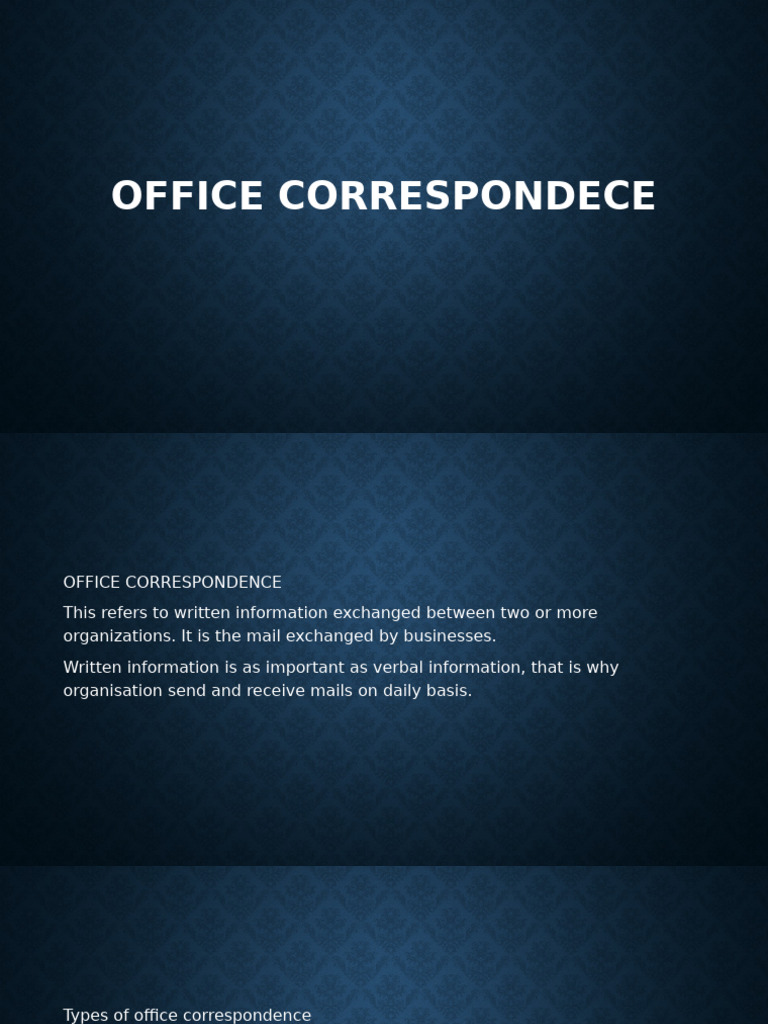 Understanding Office Correspondence Records | PDF | Mail | Freight ...