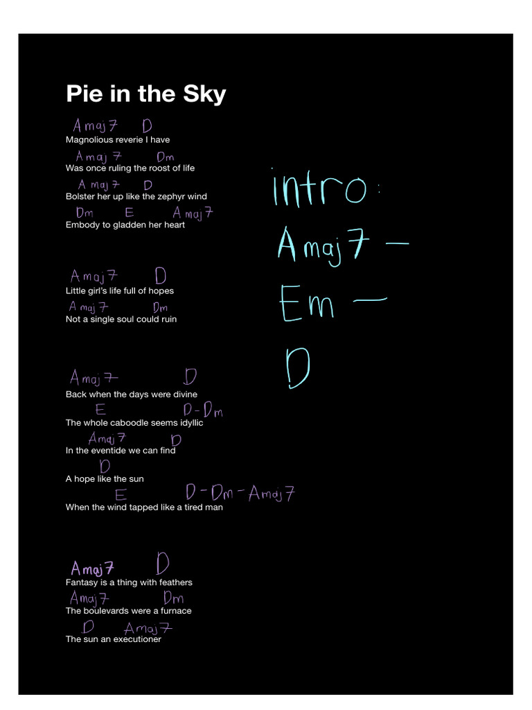 Pie in the Sky: A Poetic Reflection | PDF