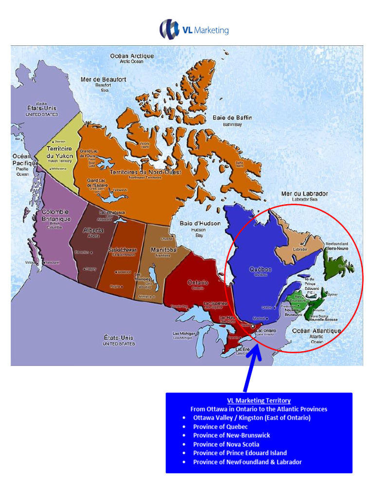 Eastern Canada Provinces - VL Marketing Territory | PDF
