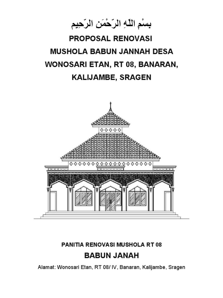 Proposal Renovasi Mushola Baabul Jannah | PDF | Agama & Spiritualitas